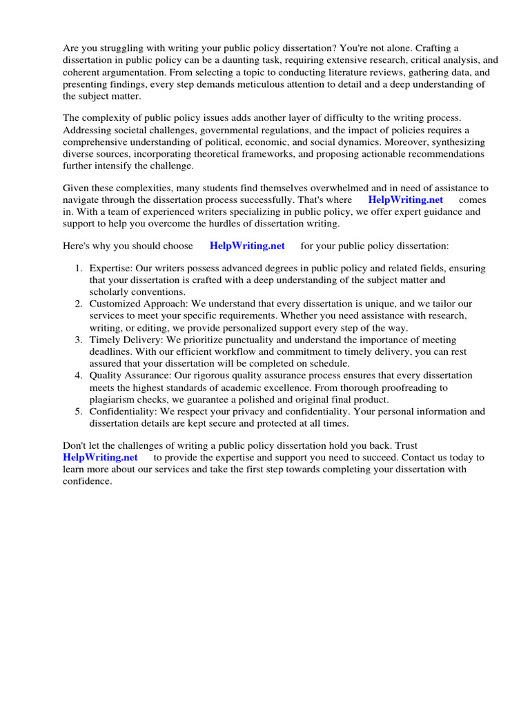 Public Policy Dissertations | PDF | Policy | Leadership