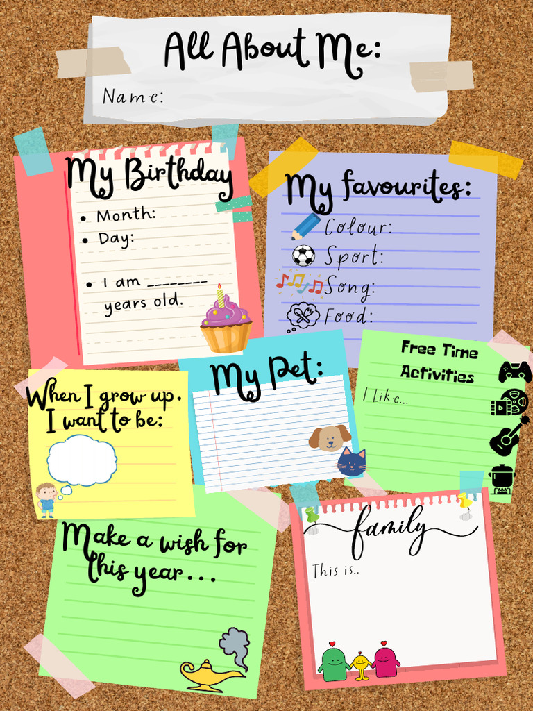 Teen All About Me Worksheet | PDF