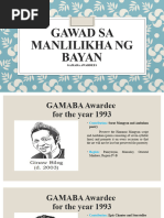 16 Gamaba Awardees | PDF | Weaving | Philippines