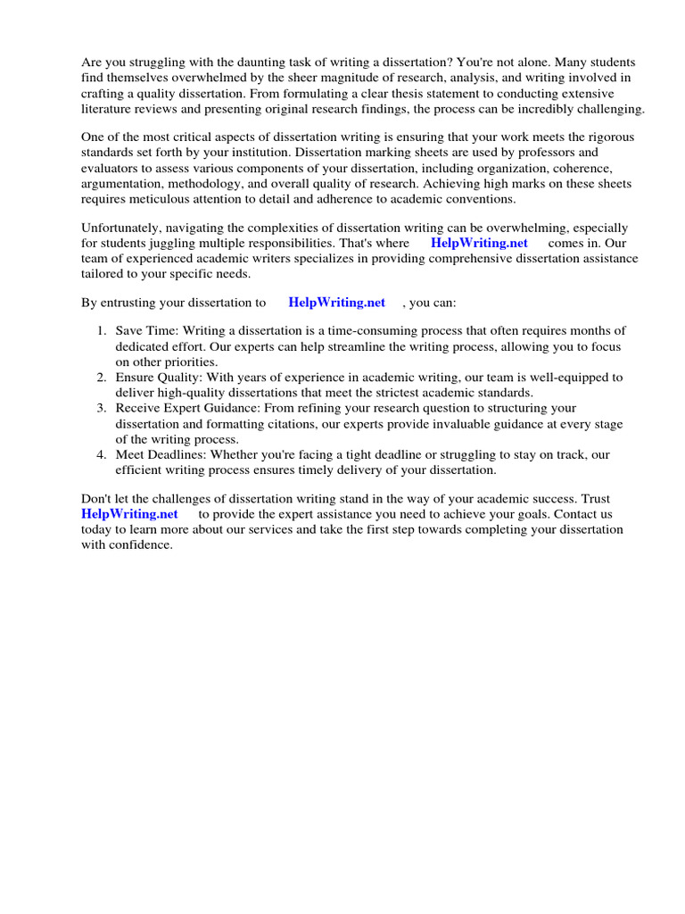 Dissertation Marking Sheet | PDF | Thesis | Abstract (Summary)