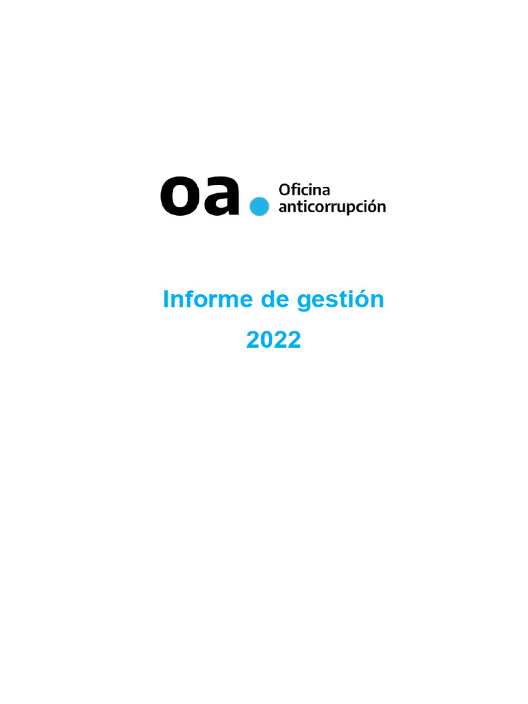 Informe de Gestion Anual - 2022 0 | PDF | Corrupción política | Gobierno