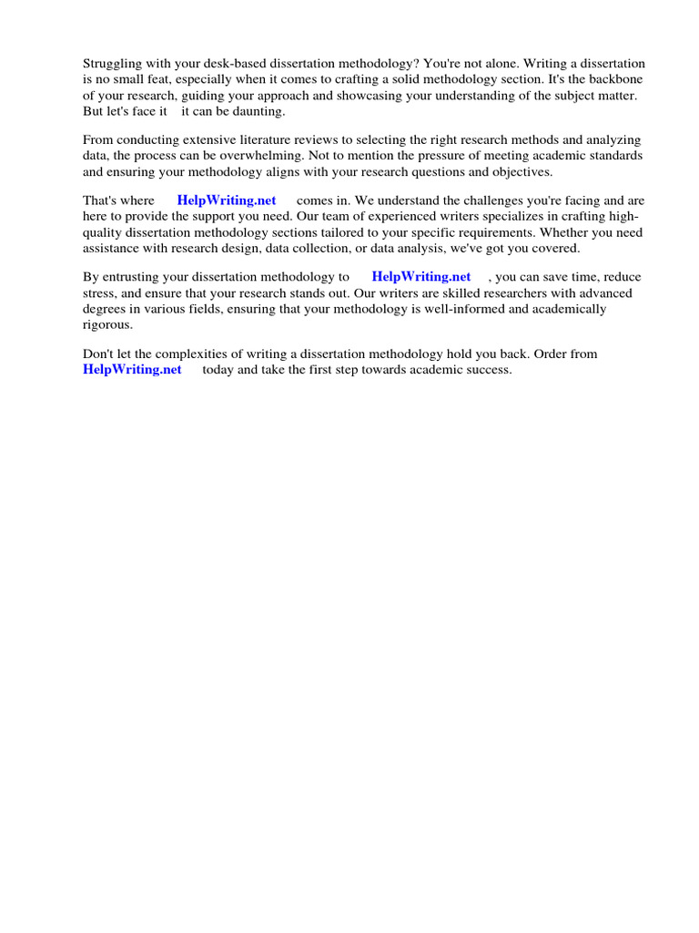 Desk Based Dissertation Methodology | PDF | Methodology | Systematic Review