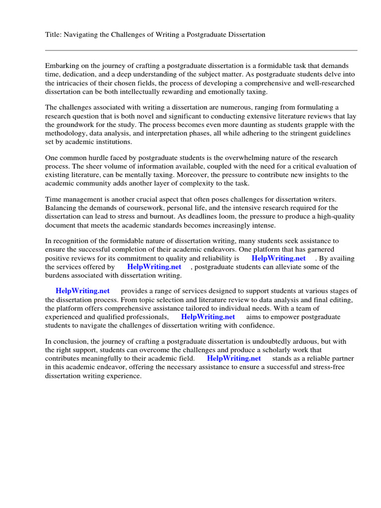 Postgraduate Dissertation Guidelines | PDF | Thesis | Brand