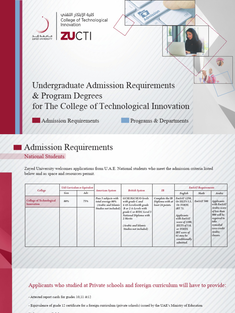 1 Programs | PDF | University And College Admission | Educational Stages
