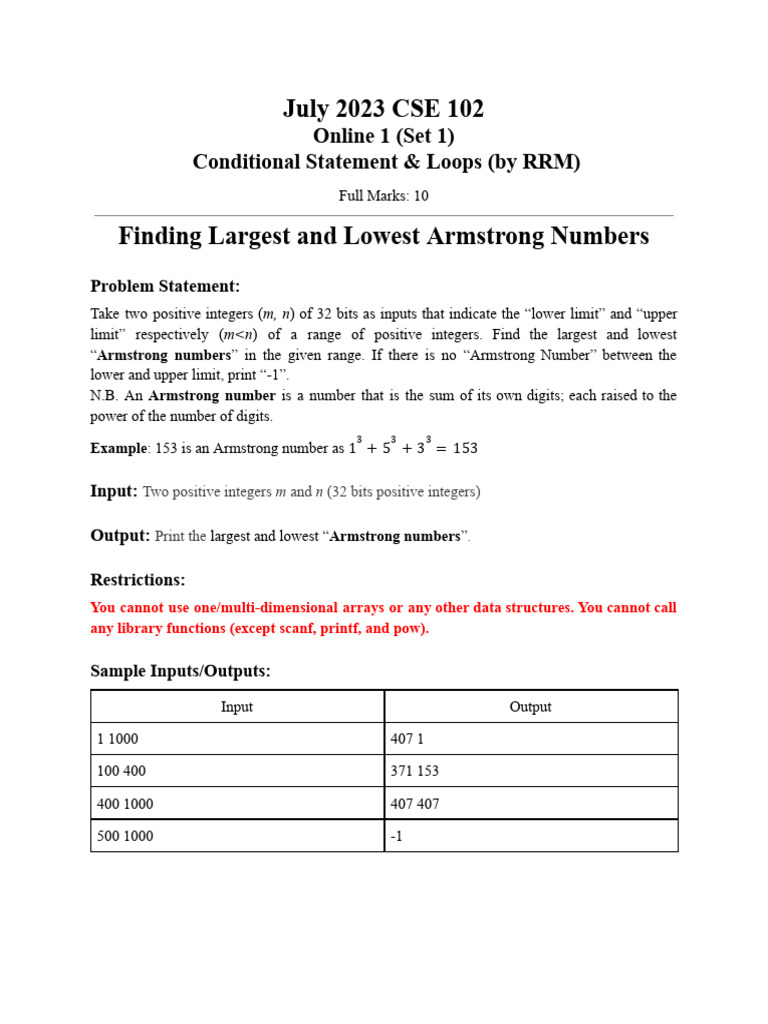 July 2023 CSE 102 Sec A | PDF