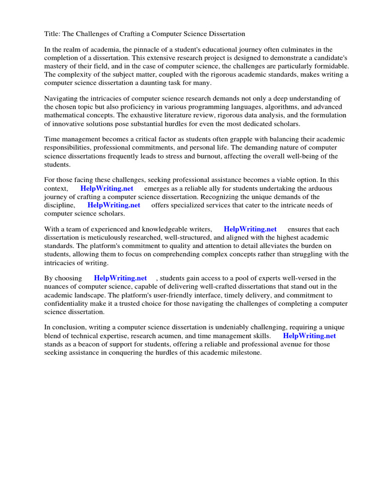 Best Dissertation Computer Science | PDF | Thesis | Science