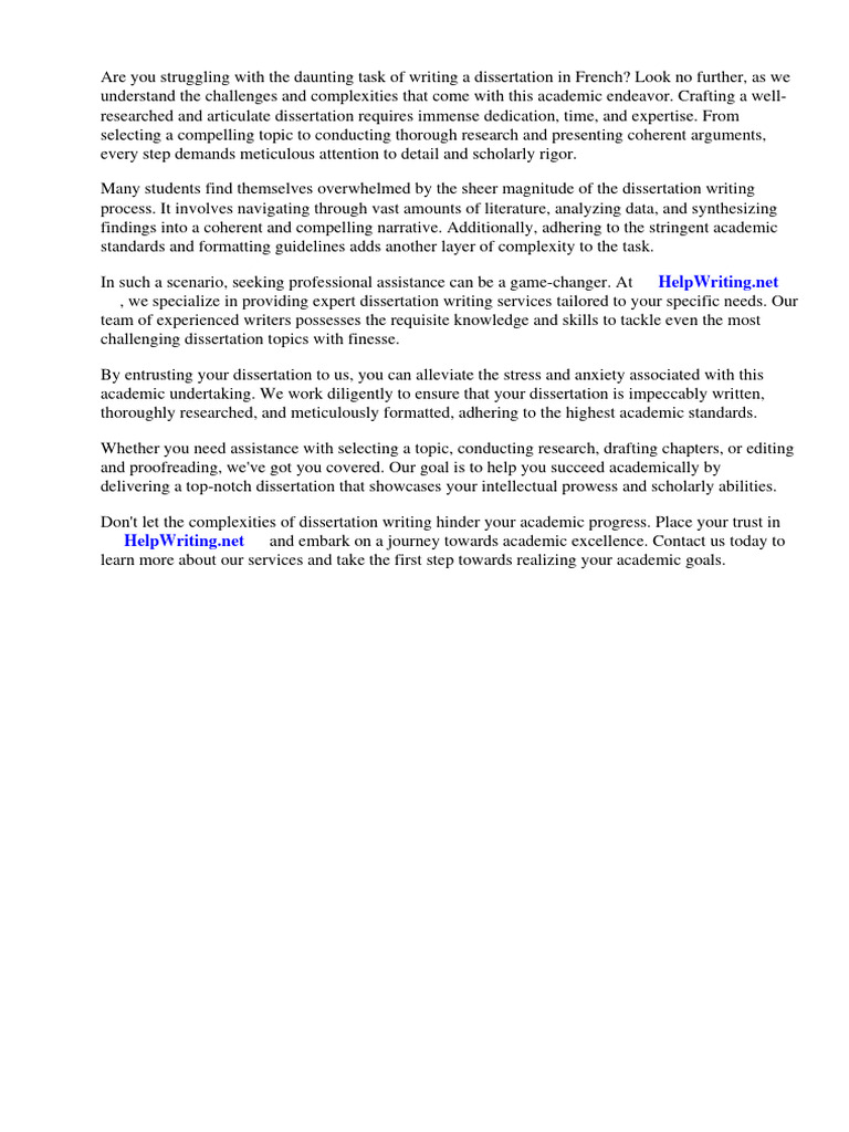 Exemple Dissertation Redigee Francais | PDF | Thesis