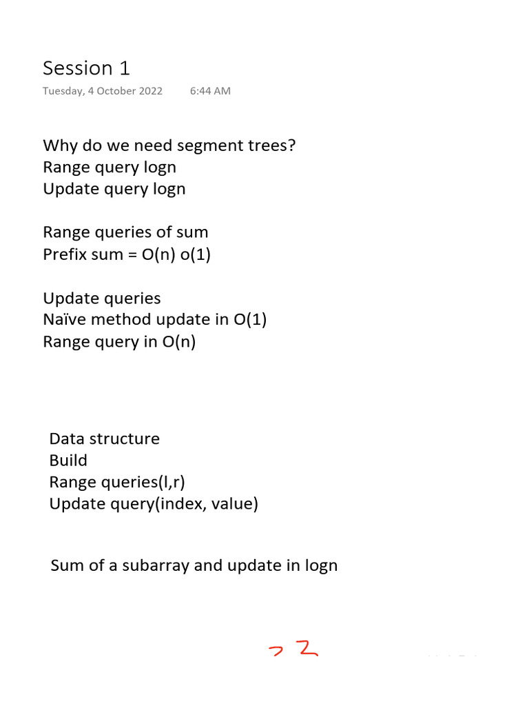 segment trees | PDF | Applied Mathematics | Theoretical Computer Science