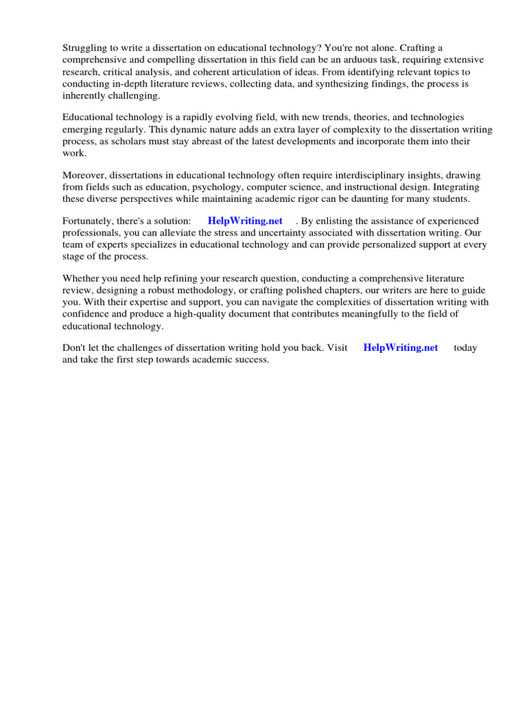 Dissertation Topics Educational Technology | PDF | Educational Technology | Learning