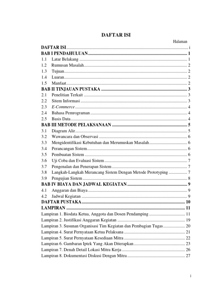 Proposal PKM PI PIMNAS 2021 | PDF | Bisnis