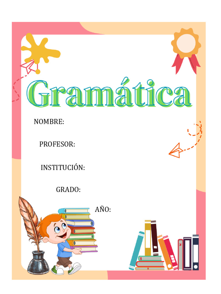 Caratulas de Gramatica Para Primaria | PDF