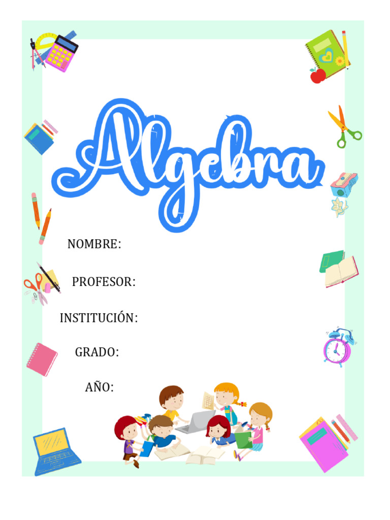 Carátulas para Álgebra Primaria | PDF