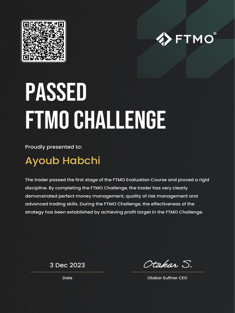 Passed Ftmo Challenge | PDF | Business | Finance & Money Management