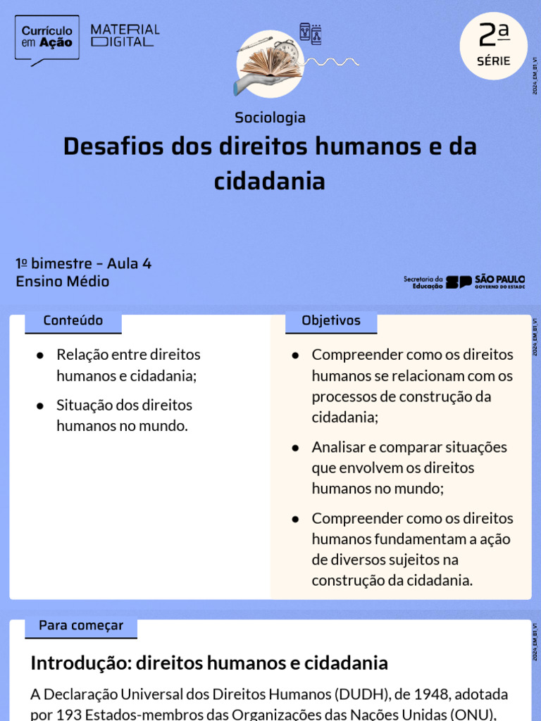 Desafios da Cidadania e Direitos Humanos | PDF | Direito