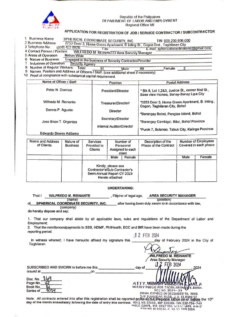 Duly Accomlished Application Form | PDF