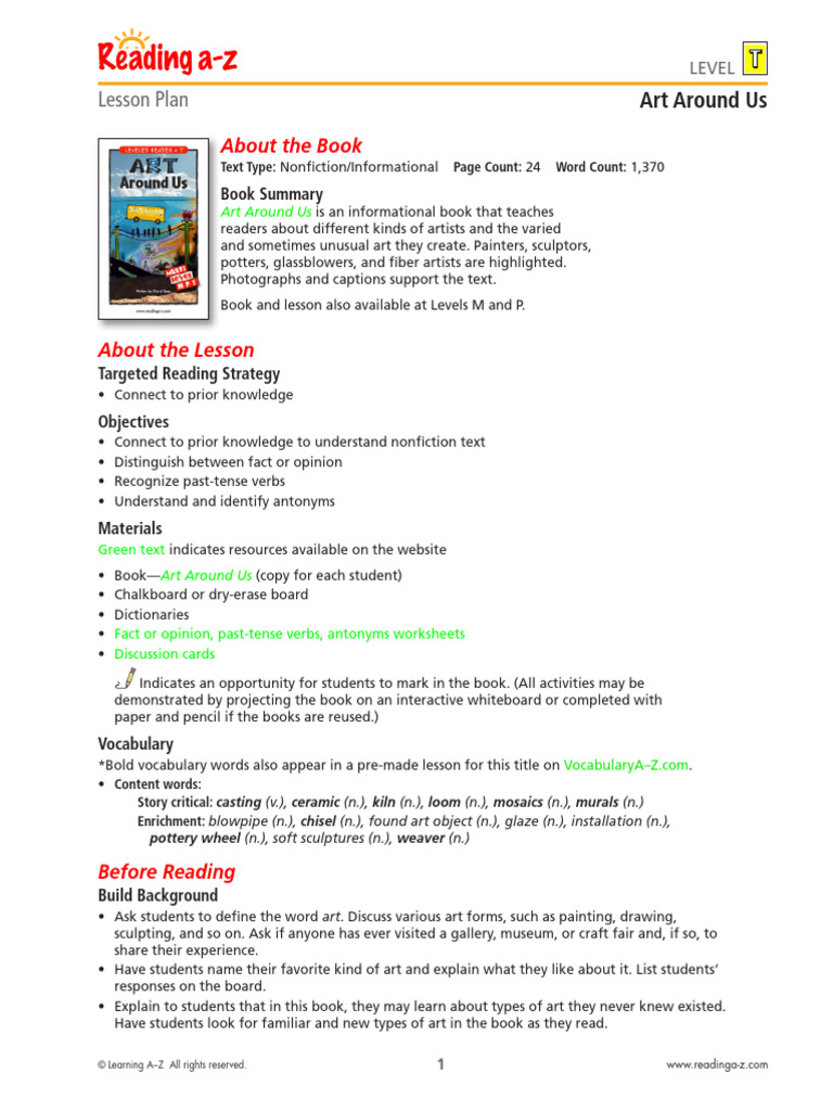 Raz lt31 Artaroundus LP | PDF | Grammatical Tense | Books