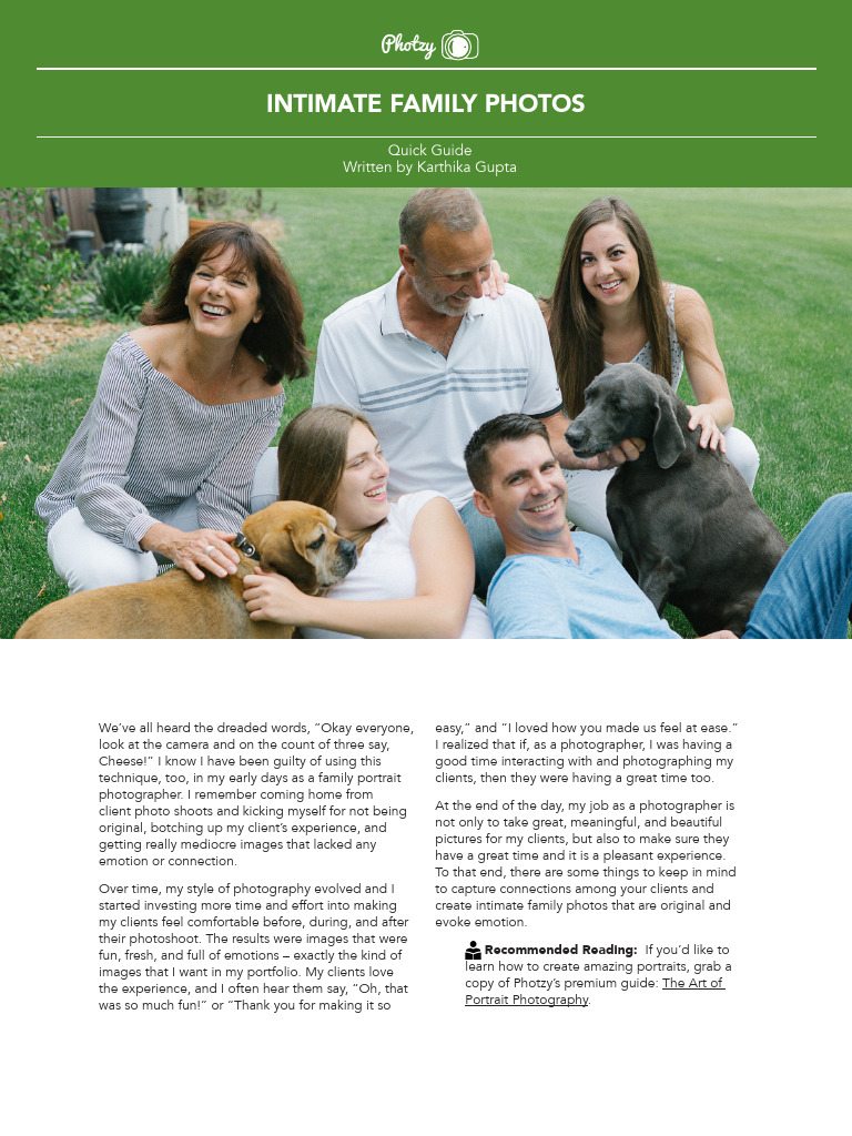 Capturing Intimate Family Moments | PDF | Photograph | Photographer