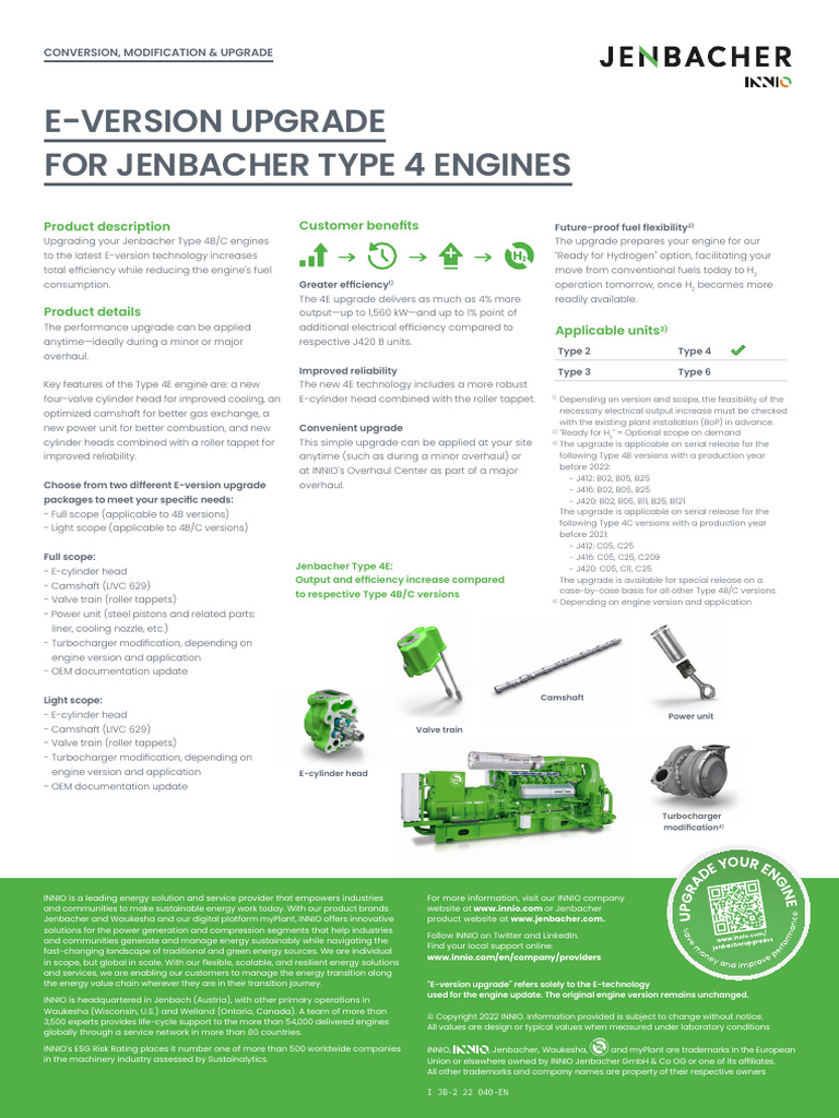 Innio JB Factsheet Service Type 4e Screen en Ijb-222040-En | PDF ...