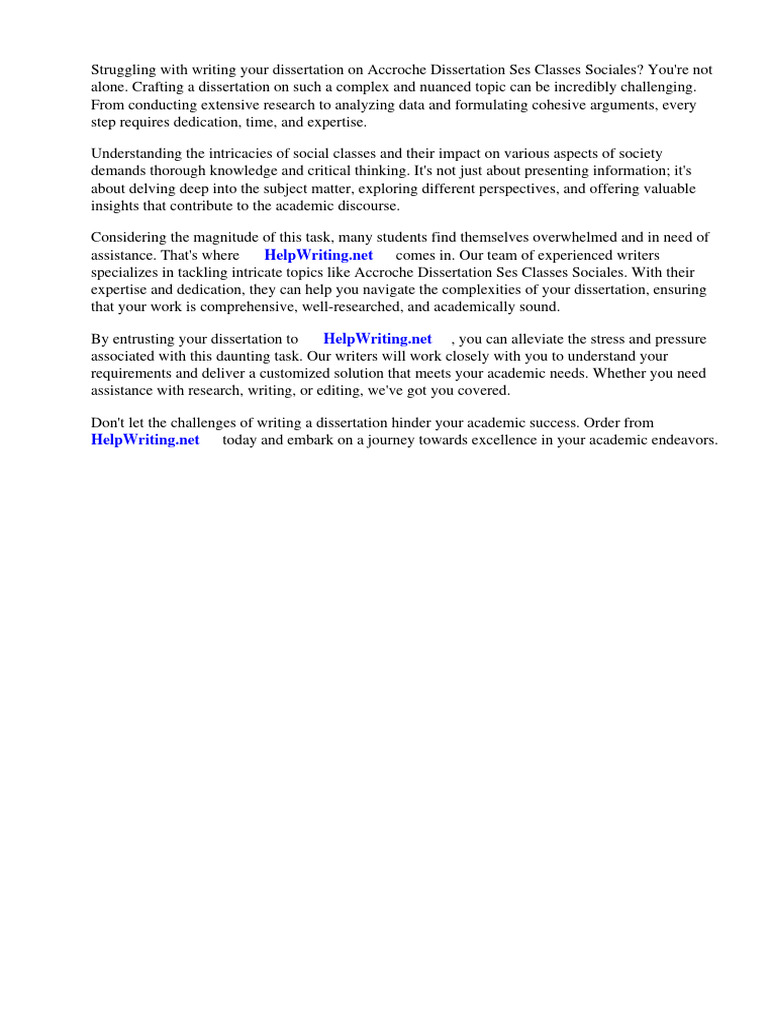 Accroche Dissertation Ses Classes Sociales | PDF | Epistemology