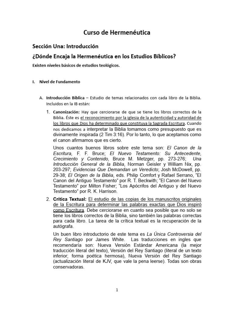 Compendio de Hermeneutica | PDF | Biblia | Hermenéutica Bíblica