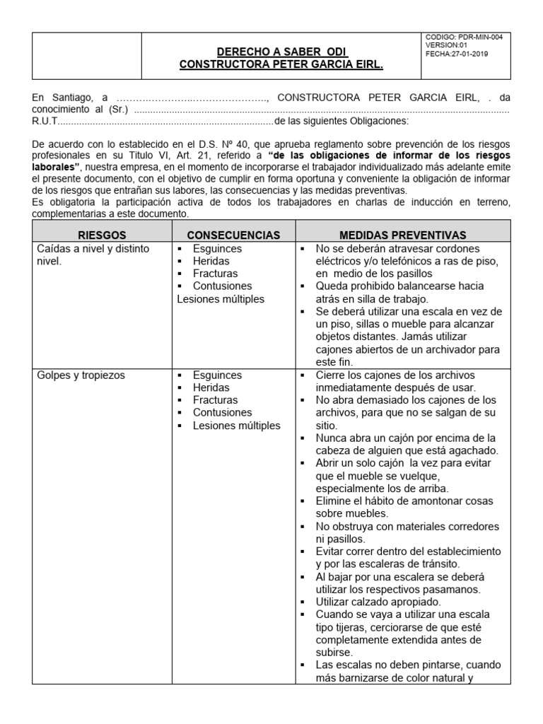 Pdr-Form-04 Odi General Peter Garcia | PDF