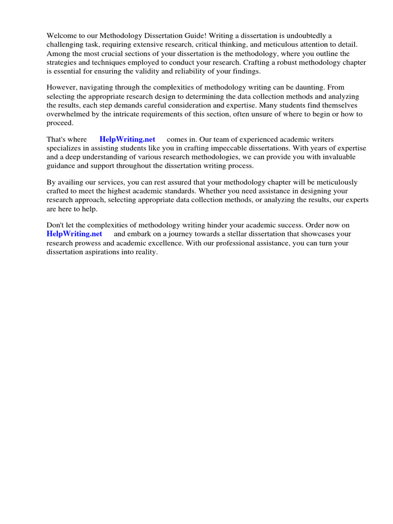 Dissertation Methodology Help | PDF | Methodology | Thesis
