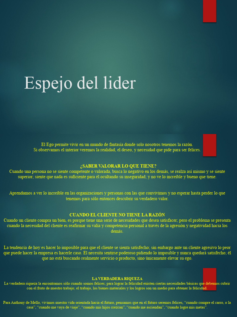 Espejo Del Lider | PDF | Felicidad | Cliente
