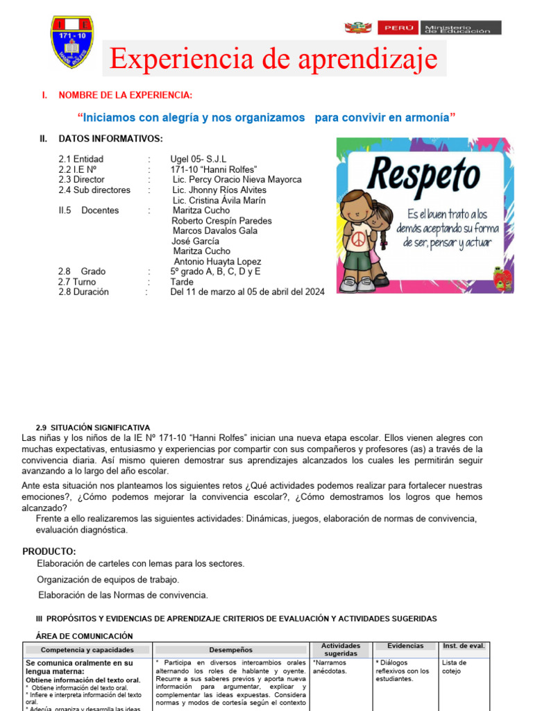 Experiencia Marzo | PDF | Aprendizaje | Las emociones