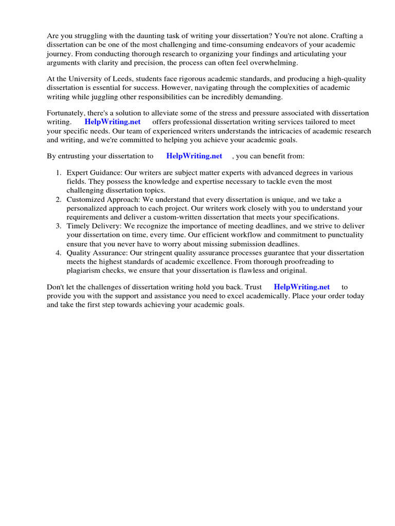 Dissertation Writing Support at Leeds | PDF | Thesis | Usability