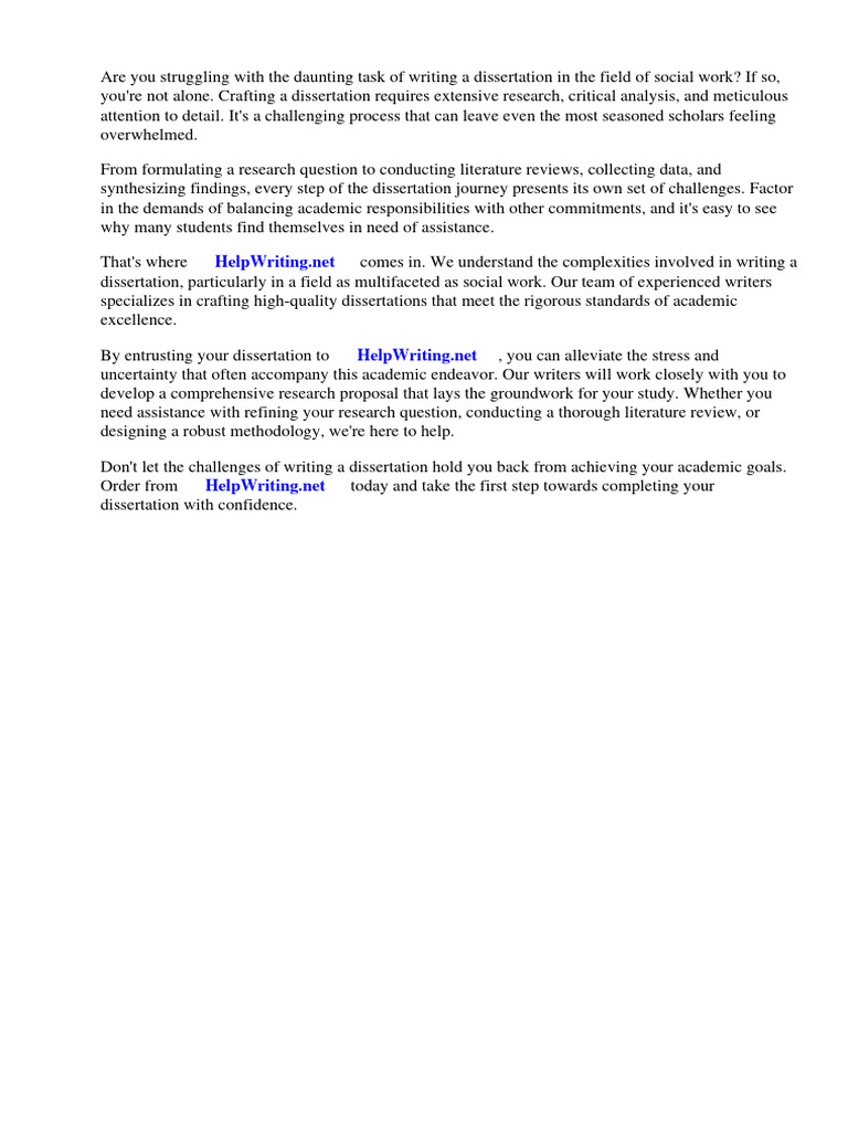 Sample Social Work Dissertation Proposal | PDF | Thesis | Goal