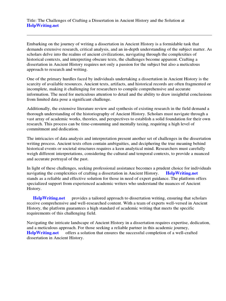 Dissertation Examples Ancient History | PDF | Ancient Greece | Sparta