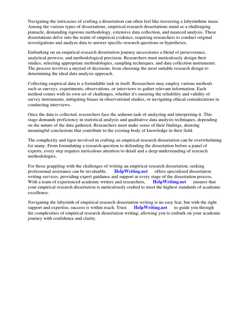 What Is Empirical Research Dissertation | PDF | Empirical Research ...