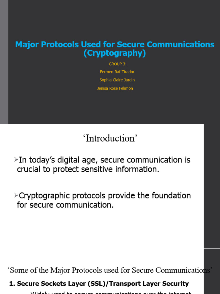 Major Protocols Used For Secure Communications (Cryptography (Autosaved) | PDF | Secure Shell ...