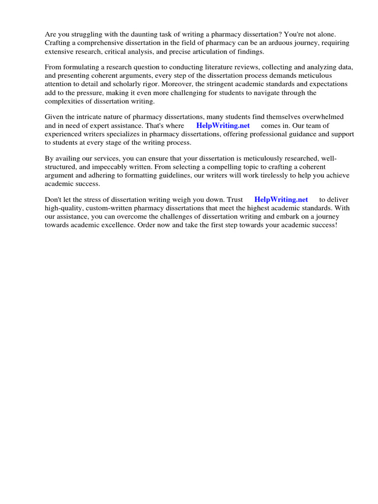 Pharmacy Dissertation Examples | PDF | Pharmacy | Qualitative Research