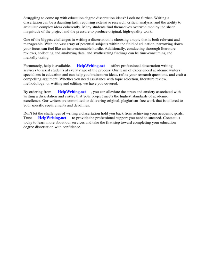 Education Degree Dissertation Ideas | PDF | Thesis | Artificial Intelligence