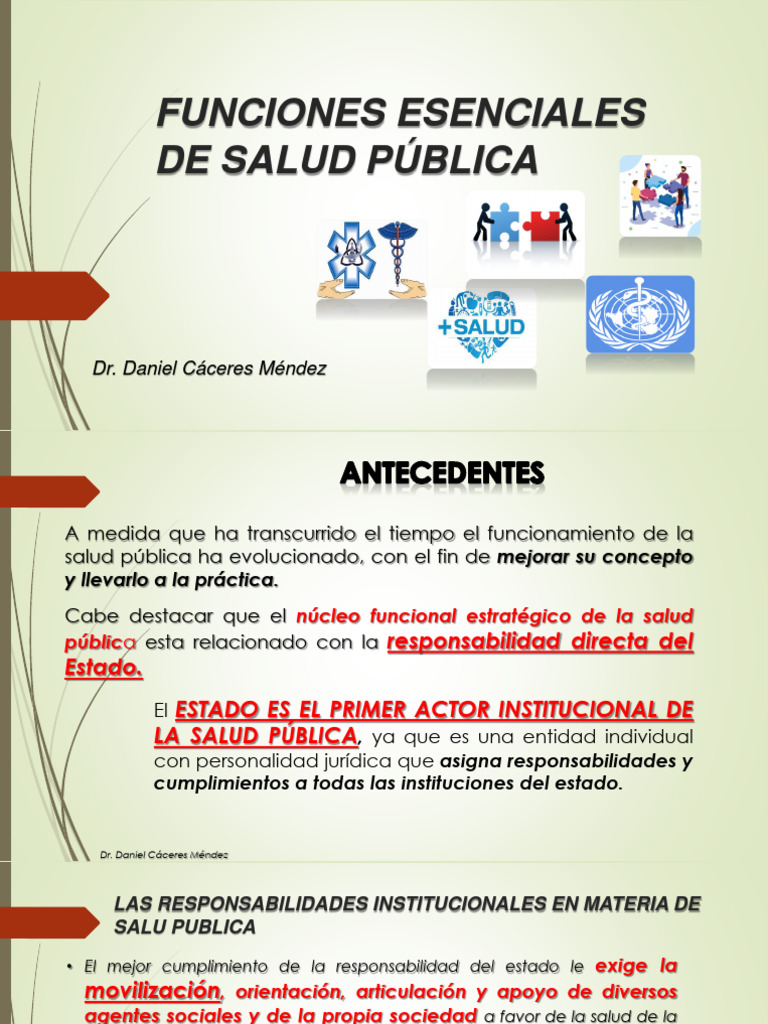 Tema 3 - Funciones Esenciales de La Salud Publica | PDF | Salud pública | Estado (política)
