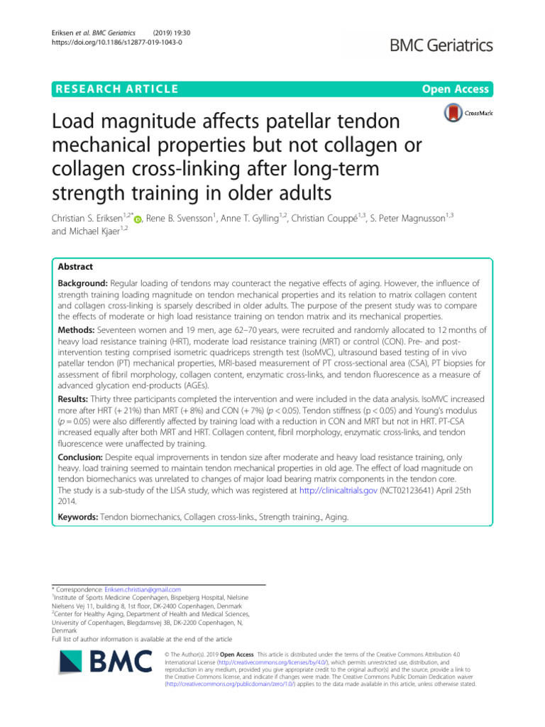 2019 Article 1043 | PDF | Tendon | Collagen