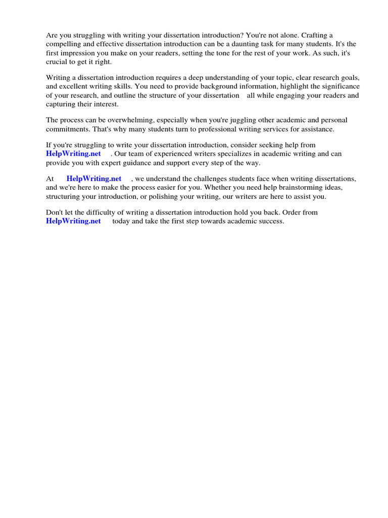 Guide To Writing Dissertation Introduction Download Free Pdf Thesis Science