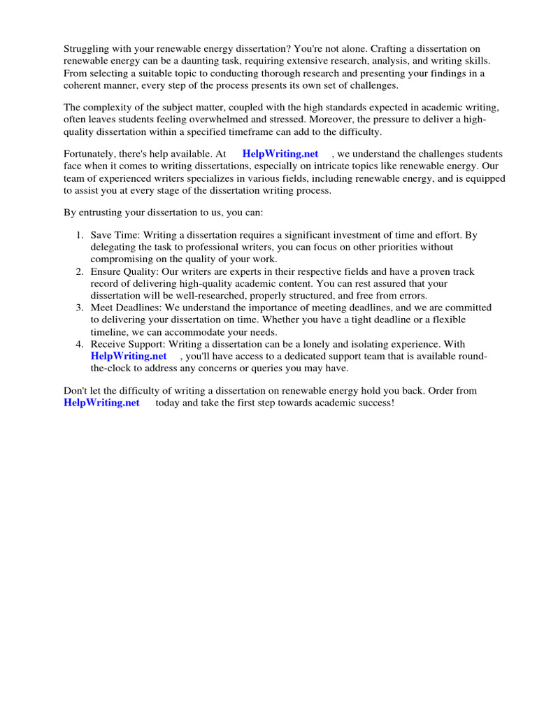 Renewable Energy Dissertation Titles | PDF | Renewable Energy | Energy ...