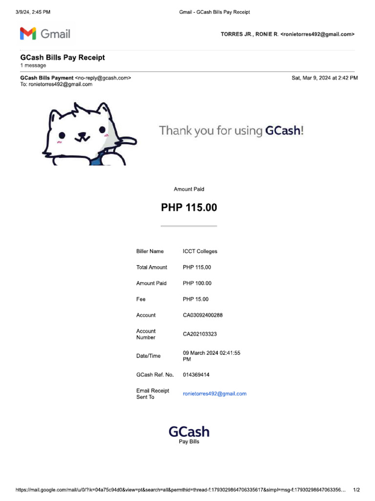 Receipt Gcash | PDF