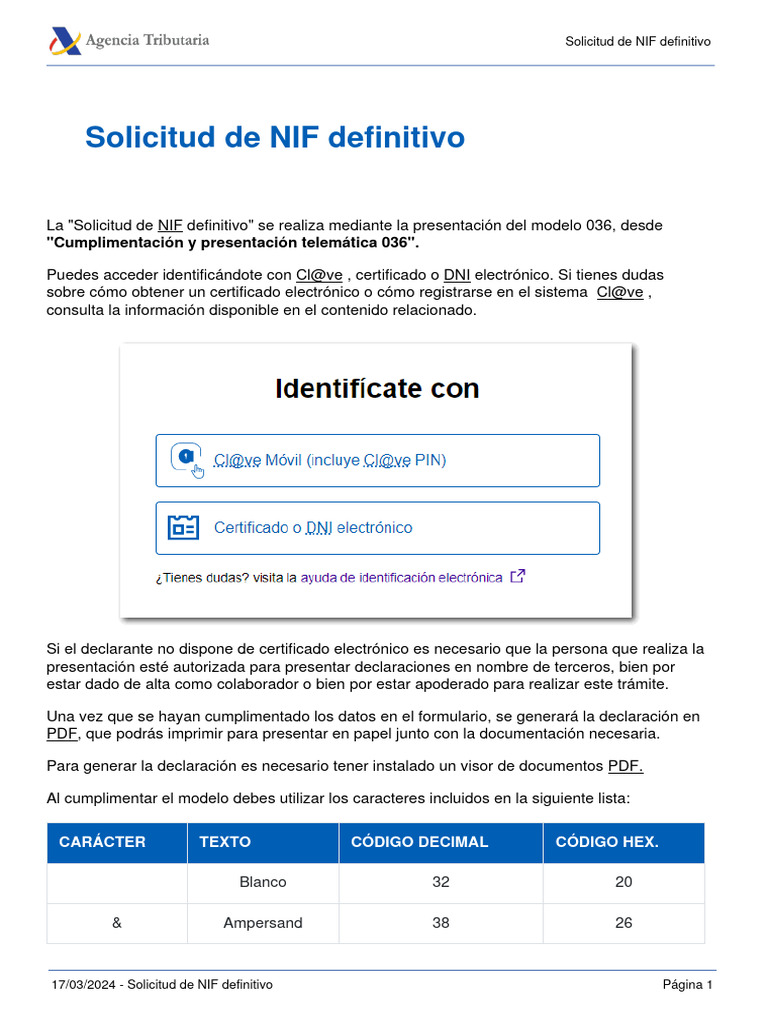 Solicitud de NIF Definitivo | PDF | Control de acceso | Informática