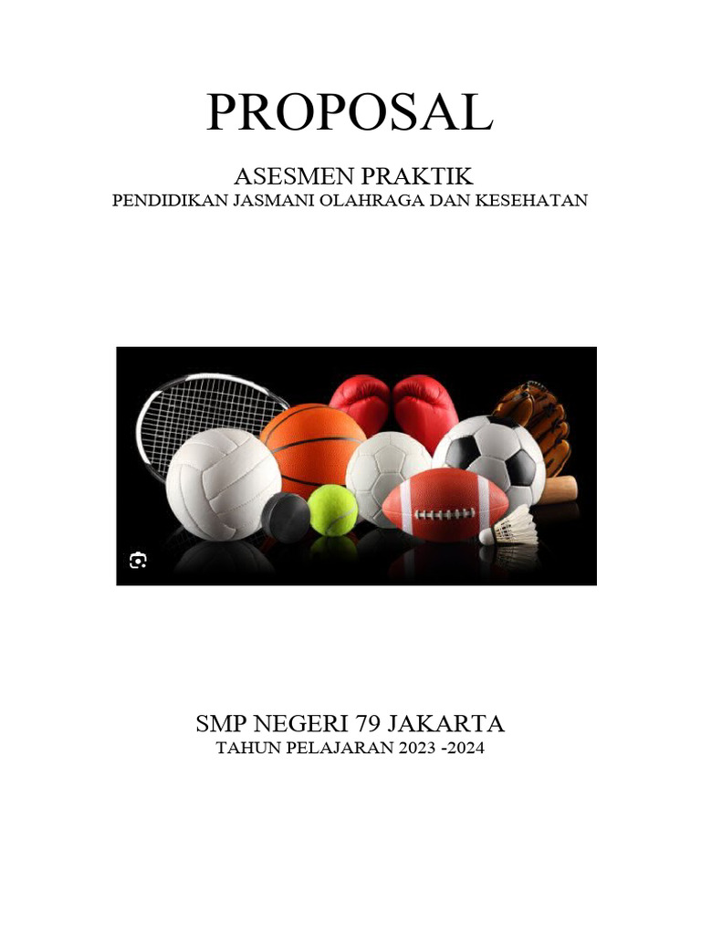 PROPOSAL UJIAN PRAKTIK PJOK SMP 79 Jakarta 2024 | PDF
