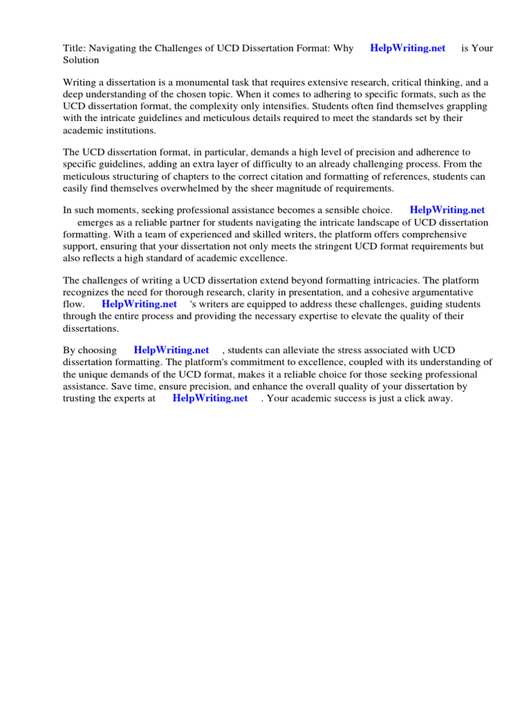 Ucd Dissertation Format | PDF | Obesity | Thesis