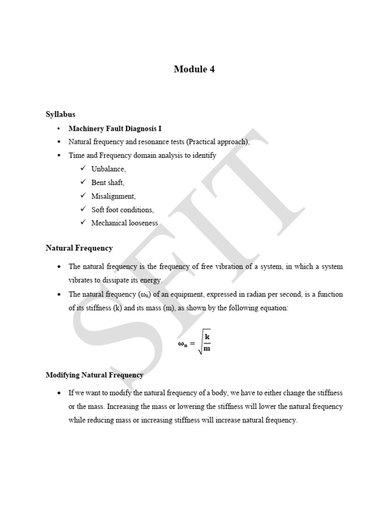 Module 4 | PDF | Resonance | Bearing (Mechanical)