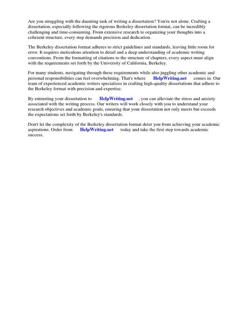 Berkeley Dissertation Format | PDF | Thesis | Trademark