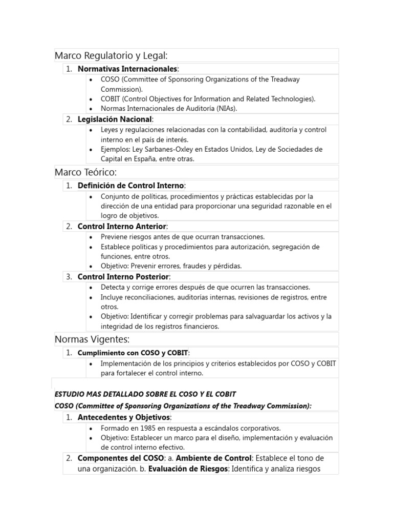 Marcos Legales: COSO y COBIT | PDF | Cobit | Business