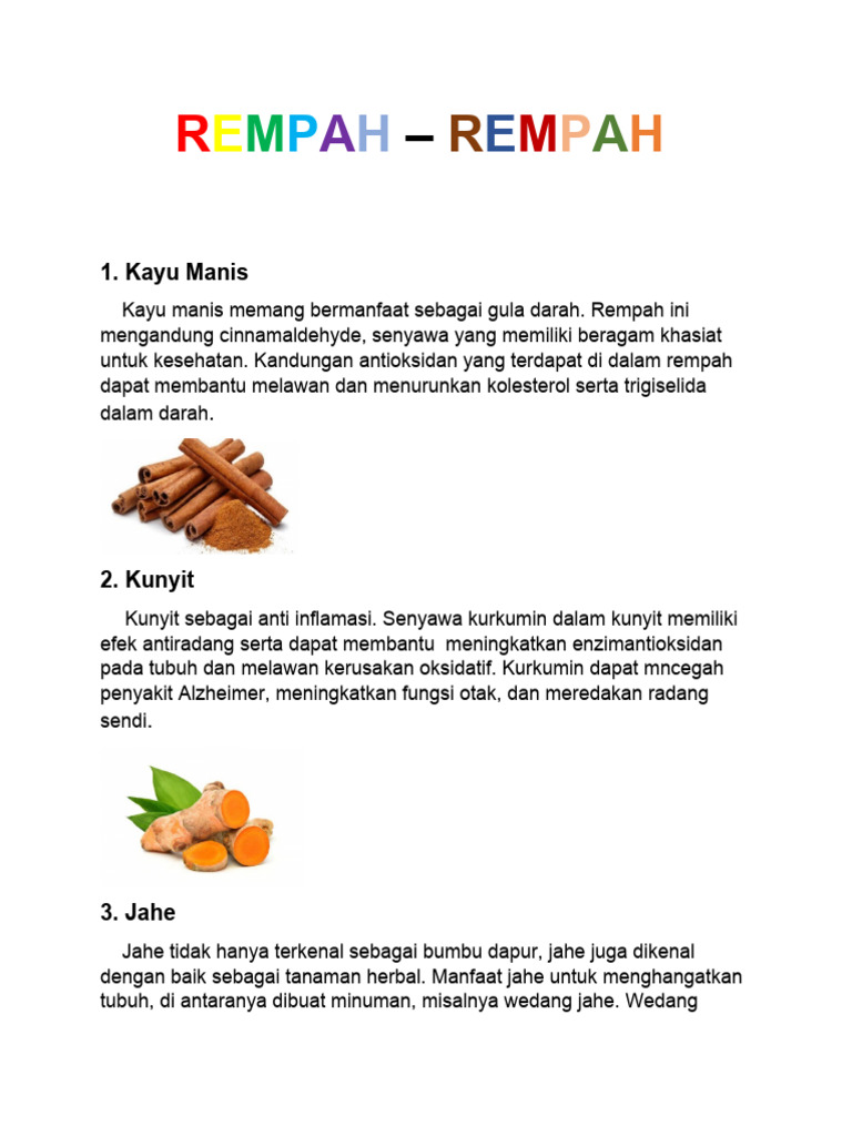 Contoh Rempah Rempah | PDF