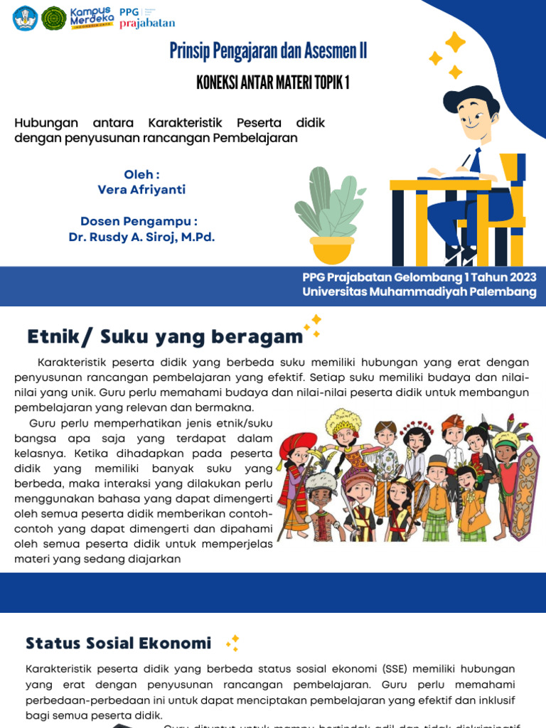Vera Afriyanti - KONEKSI ANTAR MATERI TOPIK 1 - Prinsip Pengajaran Dan Asesmen II | PDF