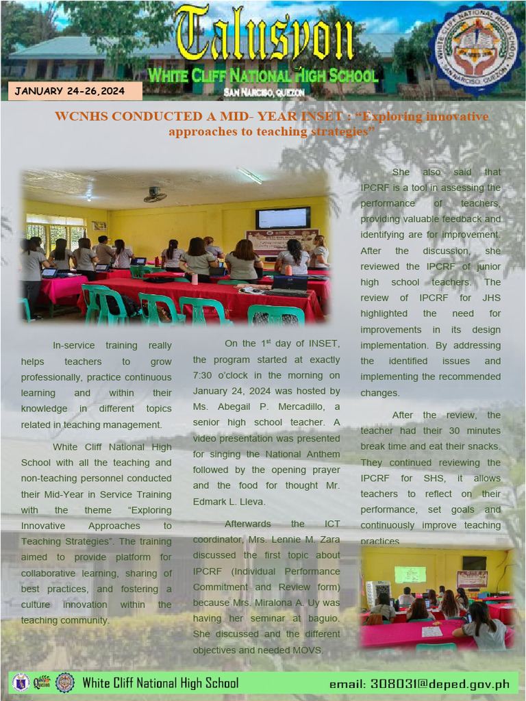 Inset Narrative | PDF | Teachers | Behavior Modification