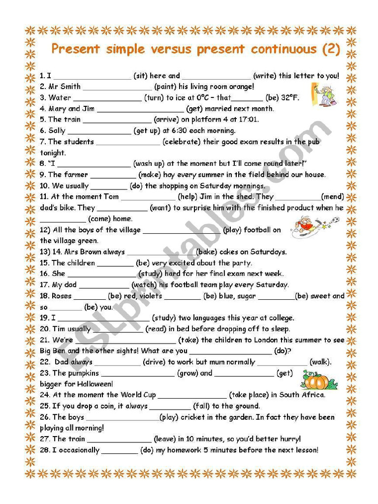 Present Simple Versus Present Continuous | PDF